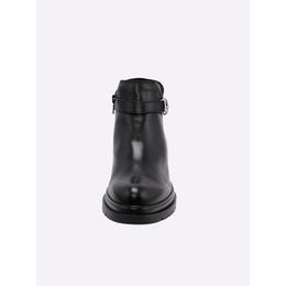 Heine Damen Stiefelette, Gr. 36, schwarz, Glattleder, Leder, Schuhe