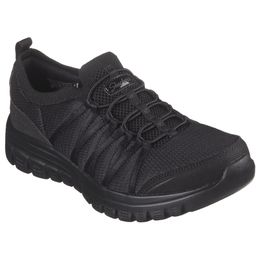 Skechers Damen Slip-On Sneaker "GRACEFUL-SOFT SOUL", Gr. 41, schwarz, Lederimitat, Textil, unifarben, Schuhe, mit Memory Foam Ausstattung