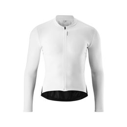 Gonso Herren Radtrikot "SITIVO Jersey Longsleeve M", wei&szlig;, Gr. S, 80% Polyester, 15% Elasthan, 5% Polyamid, Trikots, Herren Fahrradtrikot langarm,