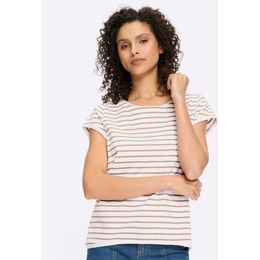 Heine Damen T-Shirt "Ringelshirt", wei&szlig;, Gr. 36, gemustert, mehrfarbig, 100% Baumwolle, Shirts
