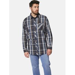 CHARLES COLBY Herren Karohemd "Hemd DUKE THORNEY", blau, Gr. XXL, Obermaterial: 100% Baumwolle CO., Hemden
