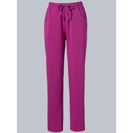 Classic Basics Damen Jerseyhose, lila, Gr. 46, unifarben, 100% Baumwolle, Hosen