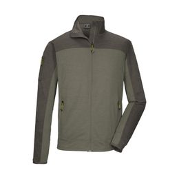 Killtec Herren Strickjacke "KOS 42 MN FLX JCKT"olivgr&uuml;n, Gr. XL, Obermaterial: 100% Polyester, Strickjacken, Sportive Colourblock-Jacke, Kinnschutz,