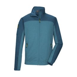 Killtec Herren Strickjacke "KOS 42 MN FLX JCKT"blau, Gr. XL, Obermaterial: 100% Polyester, Strickjacken, Sportive Colourblock-Jacke, Kinnschutz,