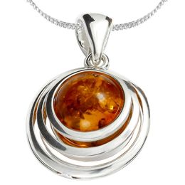 OSTSEE-SCHMUCK Damen Kette mit Anh&auml;nger "- Fabienne - Silber 925/000 - Bernstein", 42, Silber 925 (Sterlingsilber), silber, Silber 925