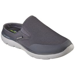 Skechers Herren Clog "SUMMITS", Gr. 39, grau, Textil, Schuhe, Sommerschuh, Schlappen, Urlaub, im sportiven Look