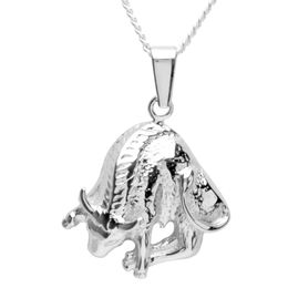 OSTSEE-SCHMUCK Damen Kette mit Anh&auml;nger "- Tierkreiszeichen Stier - Silber 925/000 -", 42, Silber 925 (Sterlingsilber), silber, Silber 925