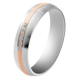 Adelia&acute;s ADELIA ́S Damen Fingerring "Damen Ring aus Edelstahl mit Strass Steinchen", 60, Edelstahl, rosa, Edelstahl, Fingerringe