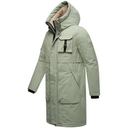 STONE HARBOUR Herren Wintermantel "Cyriaan XX", gr&uuml;n, Gr. S, Obermaterial: 55% Nylon, 45% Baumwolle; Innenfutter: 100% Polyester; Wattierung: 100%