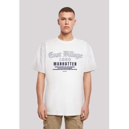 F4NT4STIC Herren T-Shirt "East Village Manhatten OVERSIZE TEE", wei&szlig;, Gr. S, Obermaterial: 100% Baumwolle, Shirts, Print