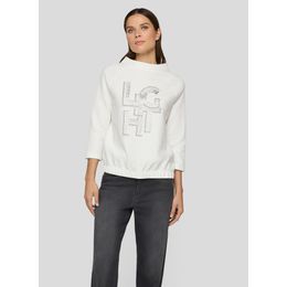 Rabe Damen Print-Shirt "T-Shirt", wei&szlig;, Gr. 40, unifarben, 63% Baumwolle, 32% Polyester, 5% Elasthan, Shirts