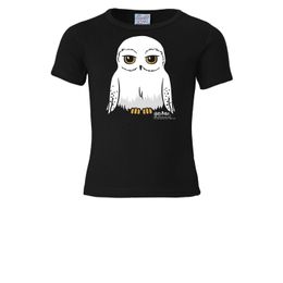 logoshirt M&auml;dchen T-Shirt "Harry Potter - Hedwig", schwarz, Gr. 170, bedruckt, 100% Baumwolle, Shirts, mit Hedwig-Print
