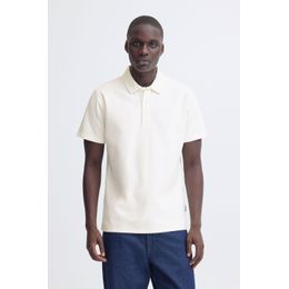 Poloshirt Blend "BHFairlee", Herren, Gr. L, snow wei&szlig;, 54% Baumwolle, 44% Polyester, 2% Elasthan, Strukturmuster, Basic, normal normal, ohne Ausschnitt, gerader Abschluss, Shirts, Klassisches Polo-Shirt mit kurzer Knopfleiste