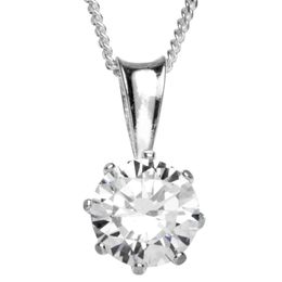 OSTSEE-SCHMUCK Damen Kette mit Anh&auml;nger "- Folina 9 mm - Silber 925/000 - Zirkonia", 42, Silber 925 (Sterlingsilber), silber, Silber 925