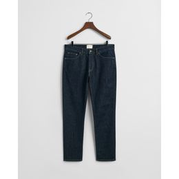 Gant Herren Slim-fit-Jeans "SLIM Gant JEANS", blau, Gr. 29, Denim/Jeans, Obermaterial: 97% Baumwolle, 2% Polyester, 1% Elasthan, Jeans