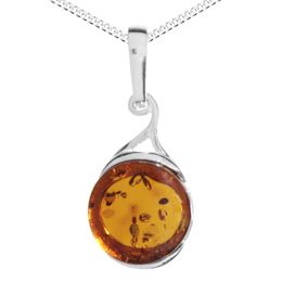 OSTSEE-SCHMUCK Damen Kette mit Anh&auml;nger "- Tira - Silber 925/000 - Bernstein", 50, Silber 925 (Sterlingsilber), silber, Silber 925 (Sterlingsilber),
