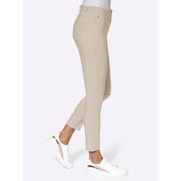 Inspirationen Damen Webhose, beige, Gr. 38, unifarben, 77% Viskose, 19% Polyamid, 4% Elasthan, Hosen