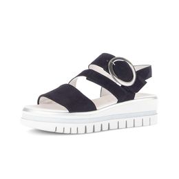 Gabor Damen Plateausandaletten "Plateau Sandale", Gr. 38, schwarz-wei&szlig;, Schuhe