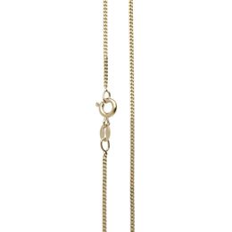 OSTSEE-SCHMUCK Damen Silberkette "- Panzer diamantiert 1,3 mm breit - Silber 925/000, vergoldet -", 45, Silber 925 (Sterlingsilber), gold, Silber 925