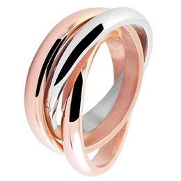 Adelia&acute;s ADELIA ́S Damen Fingerring "Damen Ring aus Edelstahl", 58, Edelstahlsilber, Edelstahl, Fingerringe