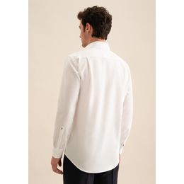 Seidensticker Herren Businesshemd "Schwarze Rose", wei&szlig;, Gr. 47, Strukturmuster, gemustert, 100% Baumwolle, Hemden, Regular 1/1 Kentkragen Struktur