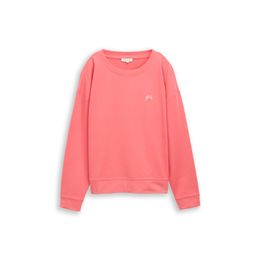 Tom Tailor Damen Sweatshirt mit R&uuml;ckenprint, rosa, Uni, Gr. M