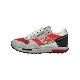 Napapijri Herren Sneaker "Napapijri Sneaker Leder/Textil", Gr. 44, rot, Leder, Textil, Schuhe
