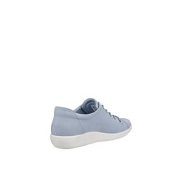 Ecco Damen Schn&uuml;rschuh "Ecco Soft 2.0", Gr. 43, blau, Nubukleder, Schuhe, Freizeitschuh, Halbschuh, Schn&uuml;rschuh mit dezenter Logo Pr&auml;gung