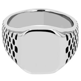 Adelia&acute;s ADELIA ́S Herren Fingerring "Herren Ring aus Edelstahl", 66, Edelstahlsilber, Edelstahl, Fingerringe
