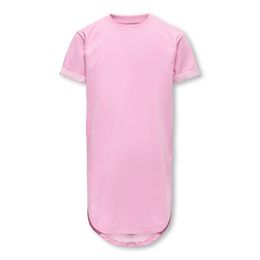 KIDS Only M&auml;dchen Sweatkleid "KOGINE S/S DRESS VD ZA JRS", rosa, Gr. 146, unifarben, Jersey, Obermaterial: 62% Baumwolle, 38% Polyester, Kleider, mit