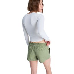 Roxy Damen Shorts "Oceanside", gr&uuml;n, Gr. XS, Obermaterial: 55% Leinen, 45% Viskose., Hosen