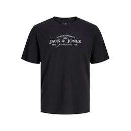 Jack & Jones Jungen T-Shirt "JPRBLAKEVIN SS TEE FST JNR"schwarz, Gr. 152, JACK & JONES JUNIOR, bedruckt, Single Jersey, Obermaterial: 100% Baumwolle, Shirts