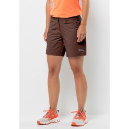 Jack Wolfskin Damen Shorts "GRAVEX SHORTS W", braun, Gr. 44, 1. OBERSTOFF: 84% POLYAMID, 16% ELASTHAN; 2. OBERSTOFF: 62% POLYAMID, 38% ELASTHAN;
