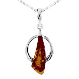 OSTSEE-SCHMUCK Damen Kette mit Anh&auml;nger "- Trine - Silber 925/000 - Bernstein", 50, Silber 925 (Sterlingsilber), silber, Silber 925 (Sterlingsilber),
