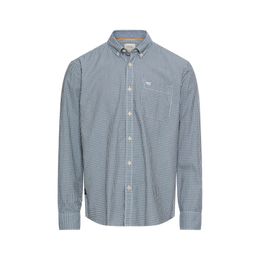 Camel Active Herren Karohemd, blau, Gr. XL, kariert, Web, Obermaterial: 100% Baumwolle, Hemden, Langarm, mit Button-Down-Kragen