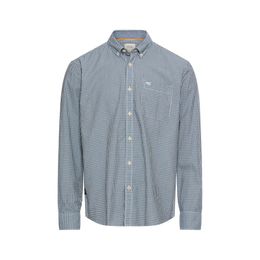Camel Active Herren Karohemd, blau, Gr. 4XL, kariert, Web, Obermaterial: 100% Baumwolle, Hemden, Langarm, mit Button-Down-Kragen