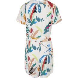 Urban Classics Damen Jumpsuit "Urban Classics Damen Ladies Short Viscose Belt Jumpsuit", bunt, Gr. 4XL, 100% Viskose, Overalls