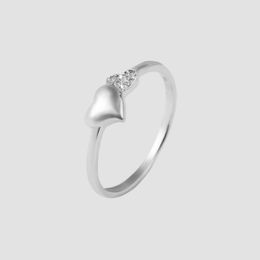 Adelia&acute;s ADELIA ́S Damen Fingerring "Damen Ring Herz aus 925 Silber mit Zirkonia", 54, Silber 925 (Sterlingsilber), silber, Silber 925 (Sterlingsilber),