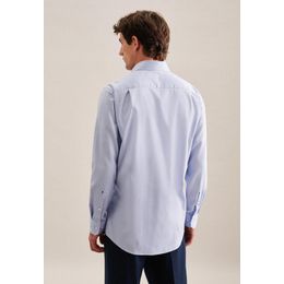 Seidensticker Herren Businesshemd "Schwarze Rose", blau, Gr. 42, unifarben, 100% Baumwolle, Hemden, Regular 1/1 Extra lang Kentkragen Uni