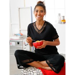 w&auml;schepur W&Auml;SCHEPUR Damen Schlafanzug, Gr. 36, schwarz, 95% Viskose, 5% Elasthan, Homewear-Sets