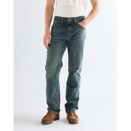 Wrangler Herren Straight-Jeans "Foundation"river, Gr. 33, Denim/Jeans, Obermaterial: 99% Baumwolle, 1% Elasthan, Jeans, aus elastischer