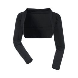Damen Bolero, schwarz, Gr. 46, Aniston SELECTED, unifarben, Jersey, Obermaterial: 95% Viskose, 5% Elasthan, Strickjacken