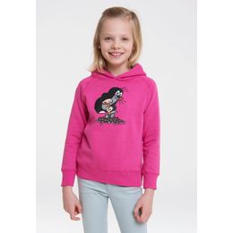 logoshirt M&auml;dchen Kapuzensweatshirt "Der kleine Maulwurf", pink, Gr. 92, bedruckt, 80% Baumwolle, 20% Polyester, Sweatshirts, mit tollem Print