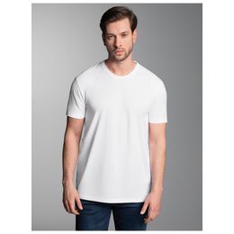 TRIGEMA Herren T-Shirt "TRIGEMA Essential Tee", wei&szlig;, Basic, Gr. XXL, Single Jersey, 48% Baumwolle, 48% Micromodal, 4% Elasthan, Shirts