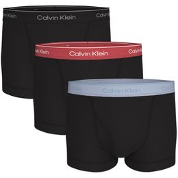Herren Trunk "TRUNK 3PK", Calvin Klein Underwear, Gr. Lschwarz bodies w, schwarz, punch pink, br, Jersey, Obermaterial: 100% Baumwolle, Unterhosen,