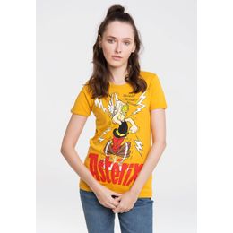logoshirt Damen T-Shirt "Asterix &ndash; Magic Poison", gelb, Gr. L, bedruckt, 100% Baumwolle, Shirts, mit lizenzierten Originaldesign
