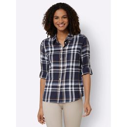 Casual Looks Damen Flanellbluse, bunt, Gr. 36, gemustert, kariert, mehrfarbig, 100% Baumwolle, Blusen