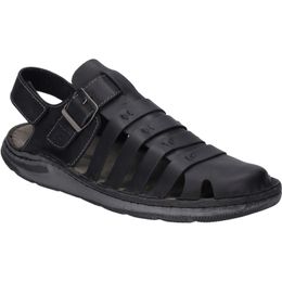 Josef Seibel Herren Sandale "Maverick 21, schwarz", Gr. 43, schwarz, Obermaterial: 100% Rindsleder Leather cow., Schuhe