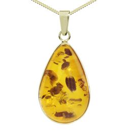 OSTSEE-SCHMUCK Damen Kette und Anh&auml;nger Set "- Classic 21x14 - Gold 333/000 - Bernstein", 42, gold, Gelbgold 333, Schmuck_Sets
