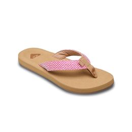 Roxy Damen Sandale "Porto Raffia", Gr. 7raspberry, Obermaterial: 90% synthetische Raffia/10% Textilpolyester, Futter: 100% Textilpolyester,